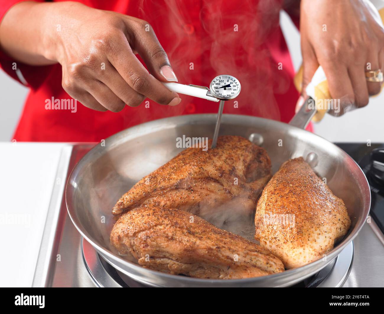 Measuring Food Temperature Stock Photo - Alamy