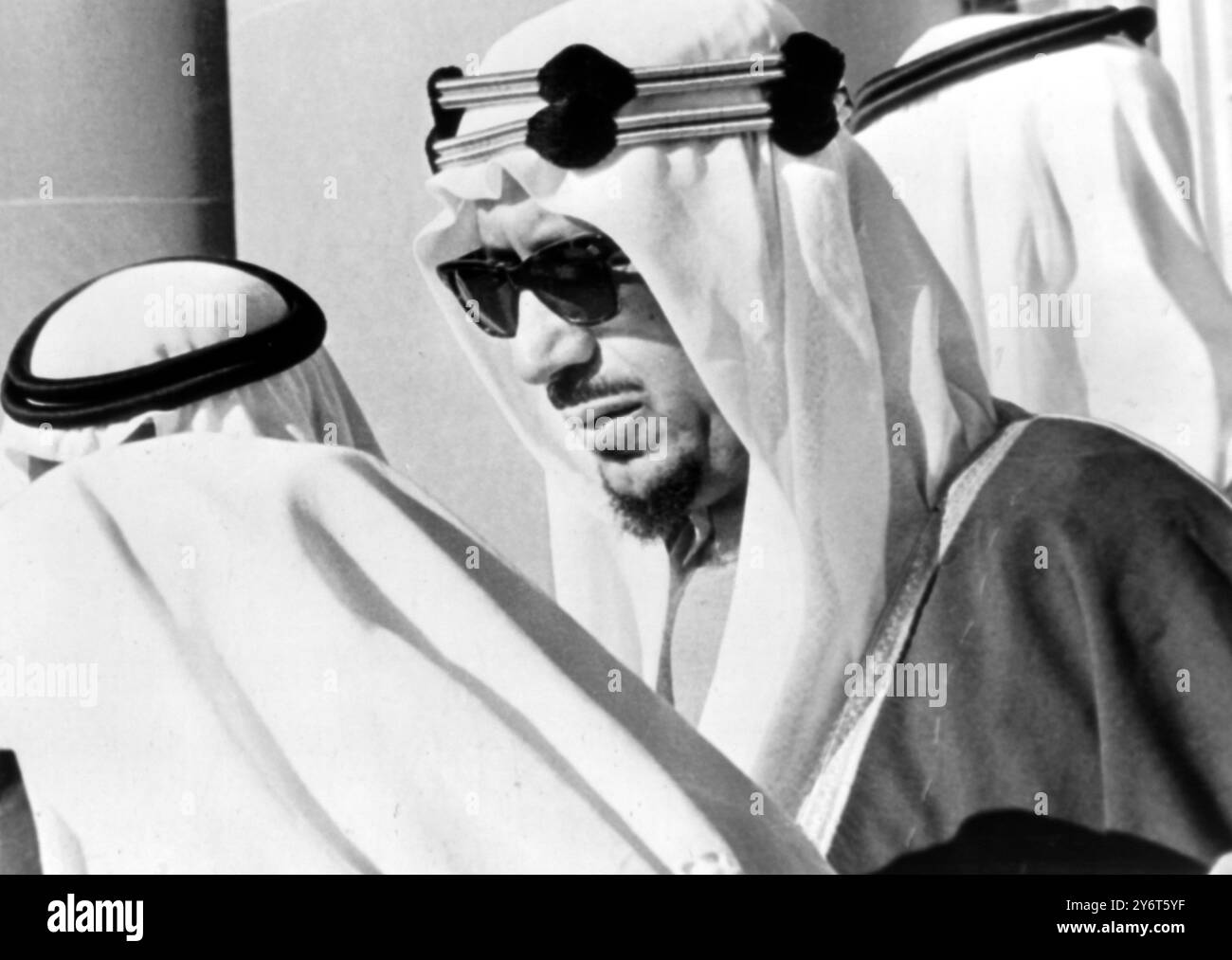6 JANUARY 1962 KING SAUD OF SAUDI ARABIA LEAVES THE PETER BENT BRIGHAM ...