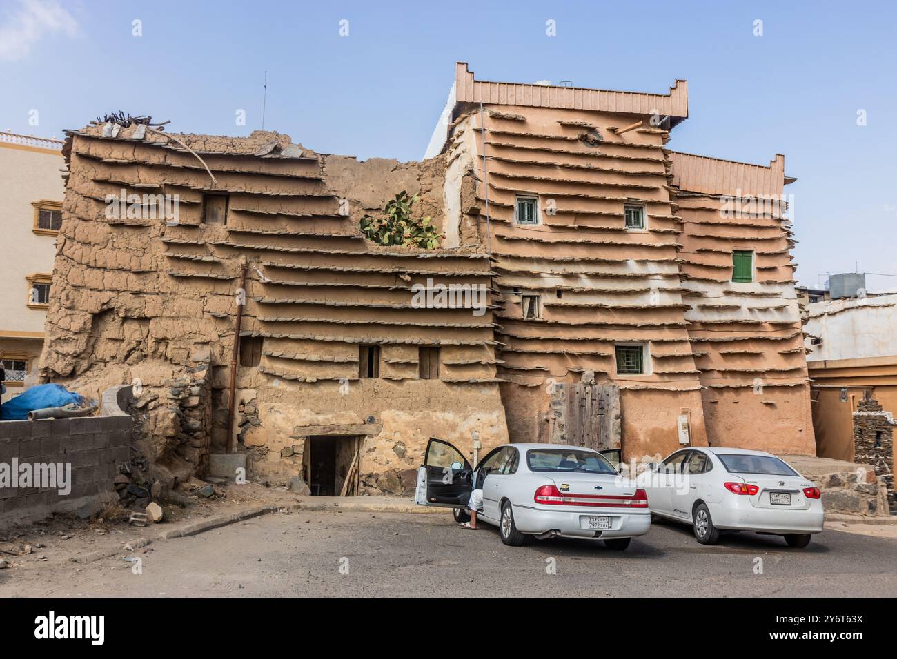 ABHA, SAUDI ARABIA - NOVEMBER 19, 2021: Traditional building in Abha ...