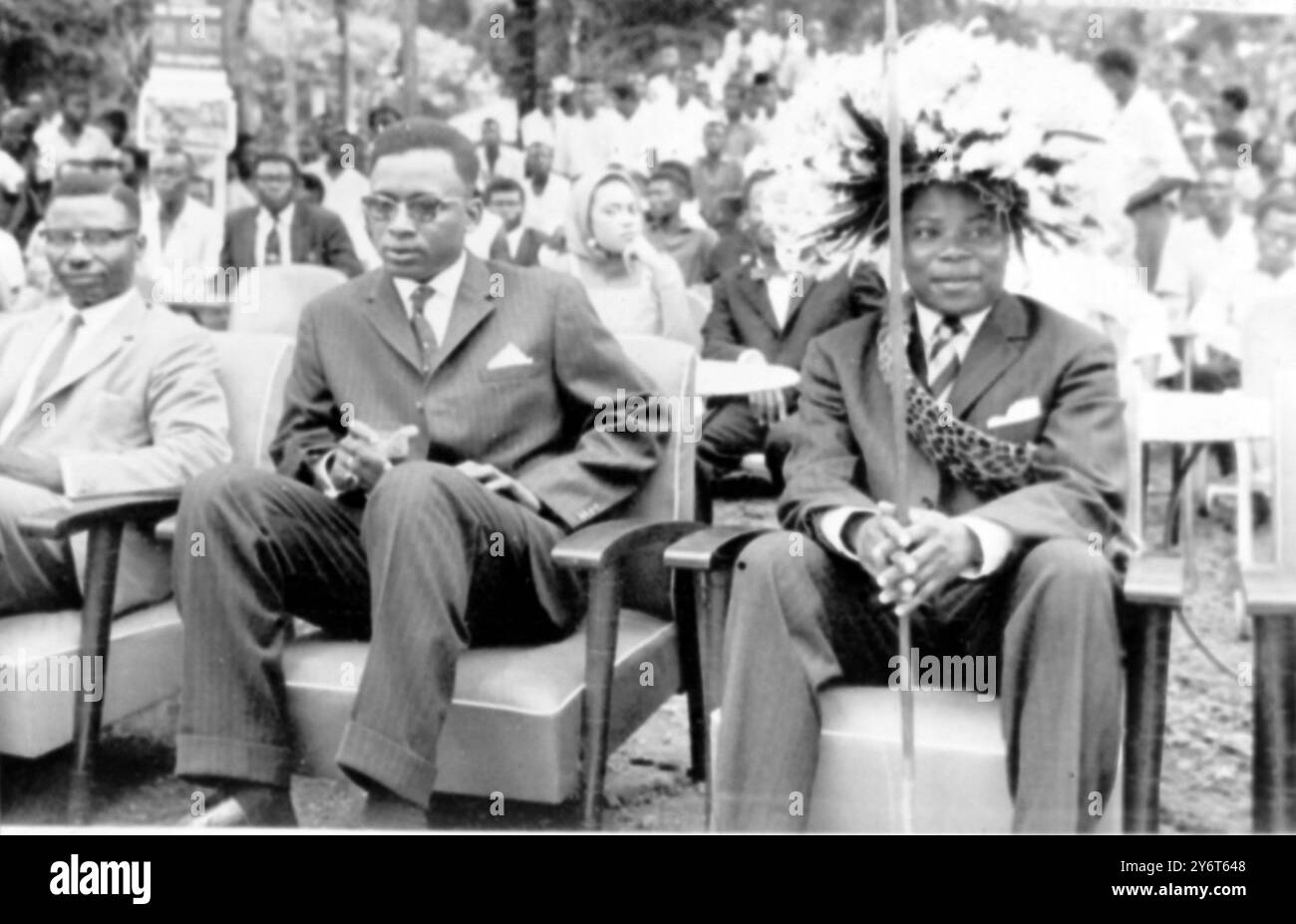 AFRICAN LEADER GENERAL JOSEPH MOBUTU WITH JUSTIN BOMBOKO / 5 JANUARY ...