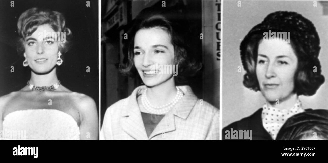 JACKIE KENNEDY, PRINCESS LEE RADZIWILL AND UMBERTO AGNELLI 4 JANUARY ...