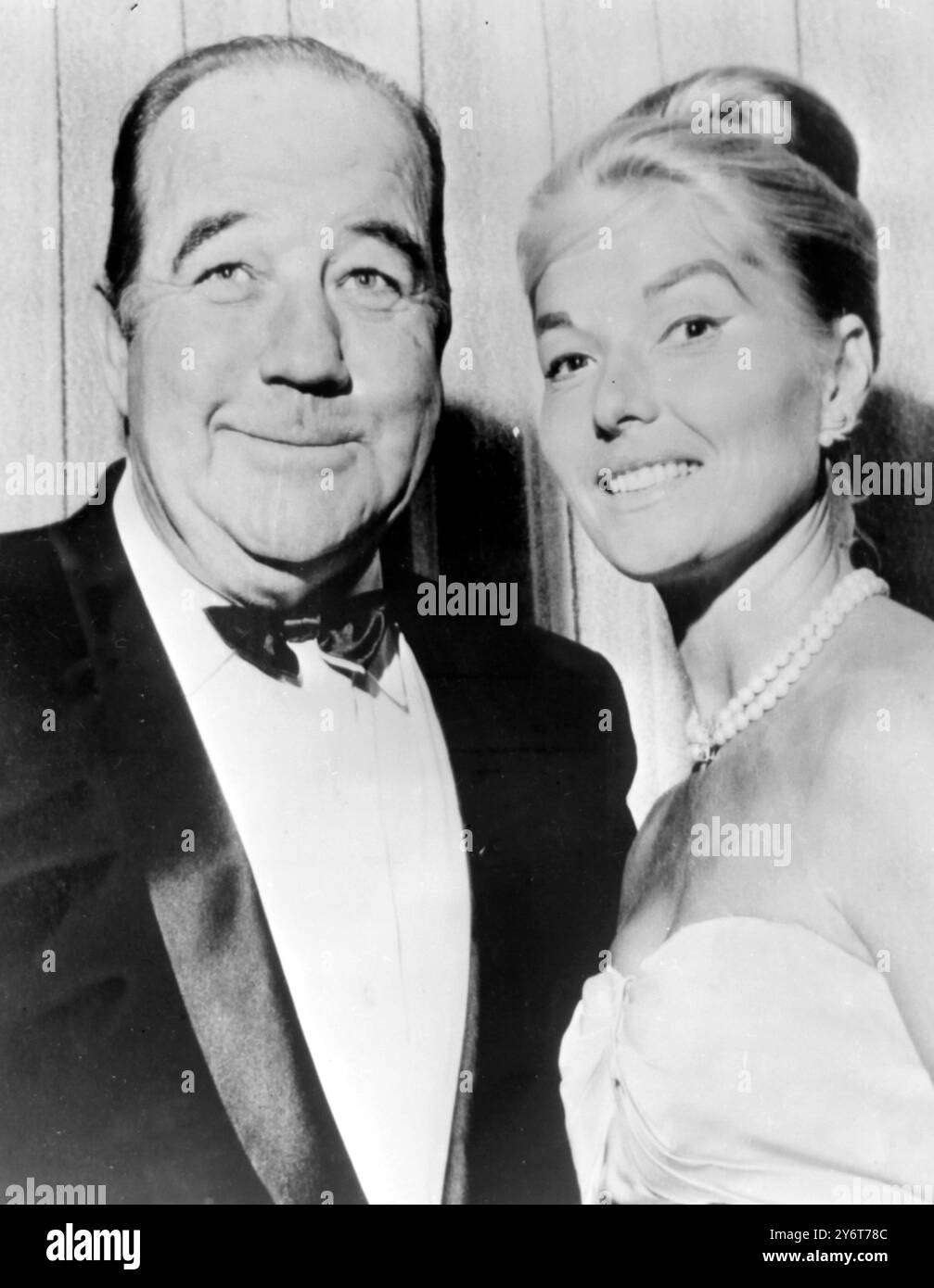 Broderick Crawford With Fiancee Joan Tabor In Hollywood 1 January