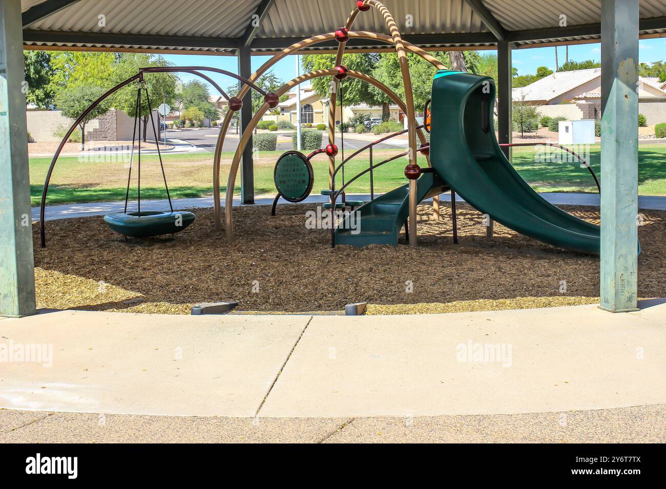 Children's Playground Equipment At Local Park Stock Photo - Alamy