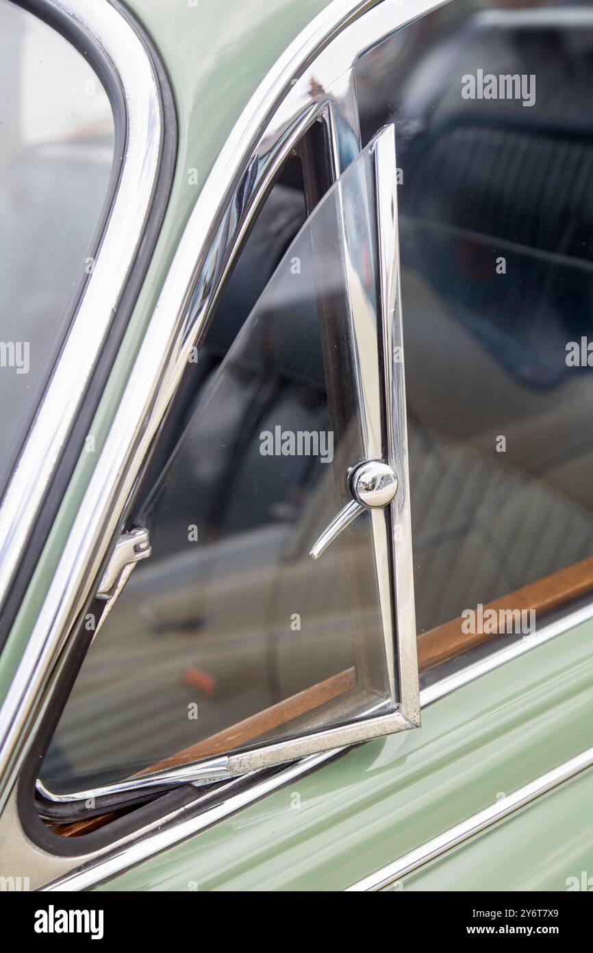 Suffolk, England, September 2024, a close up shot of a car quarter ...