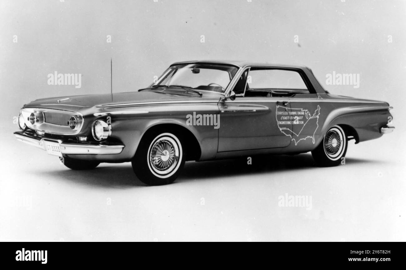 MOTOR CARS DODGE TURBO DART ENGINE 28 DECEMBER 1961 Stock Photo - Alamy
