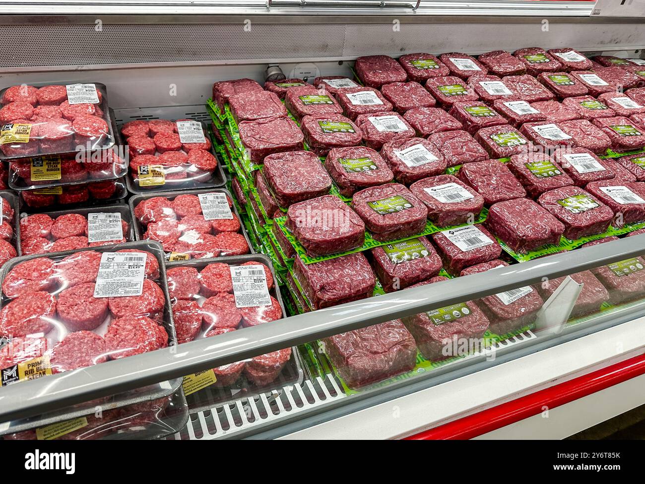 Ground beef selection in a Sam's Club Wholesale store Stock Photo - Alamy