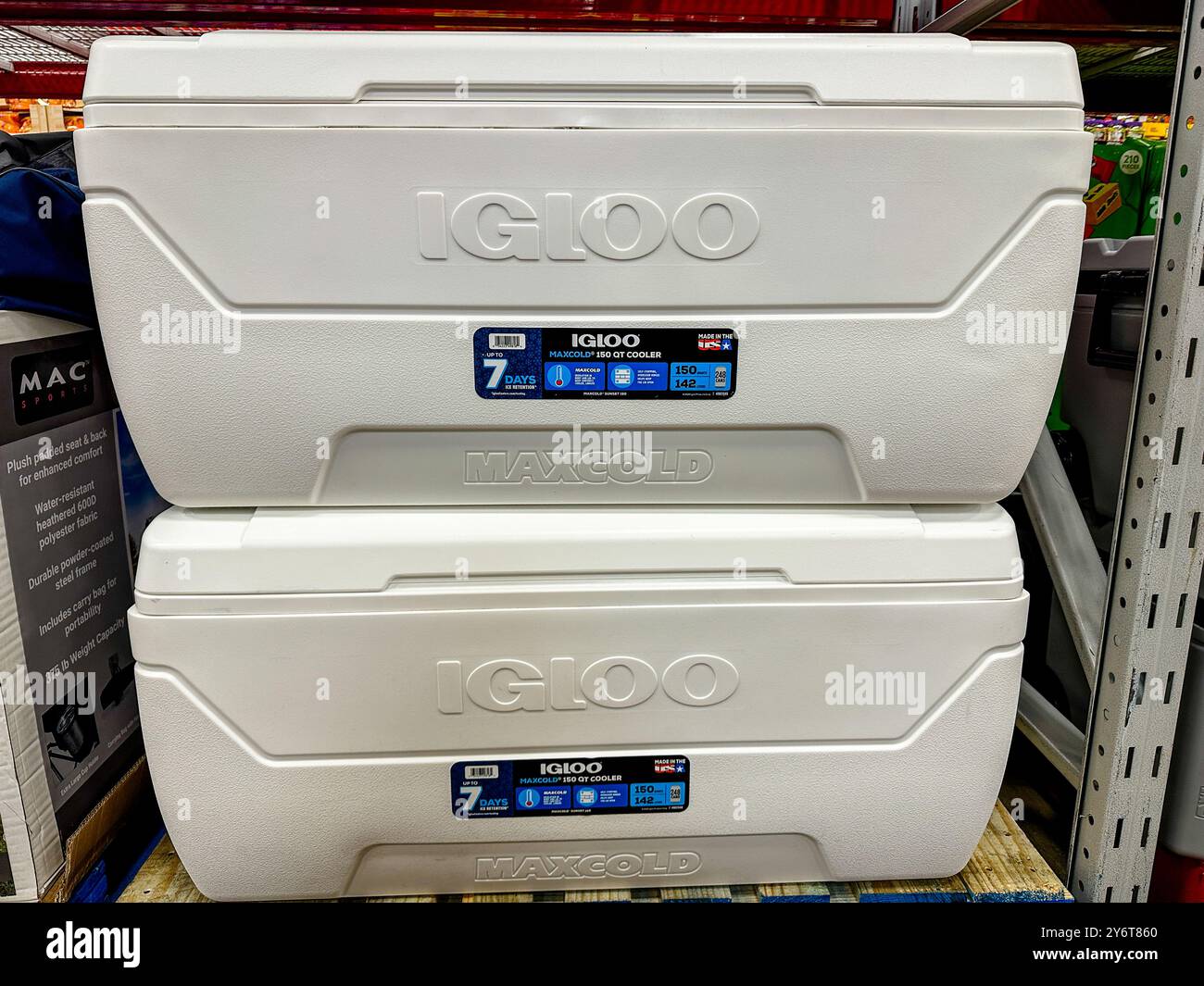 Igloo coolers for sale at a Sam's Club Wholesale store Stock Photo - Alamy