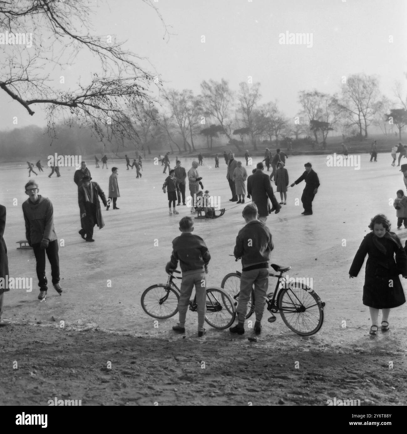 Wimbledon common frozen pond hi-res stock photography and images - Alamy