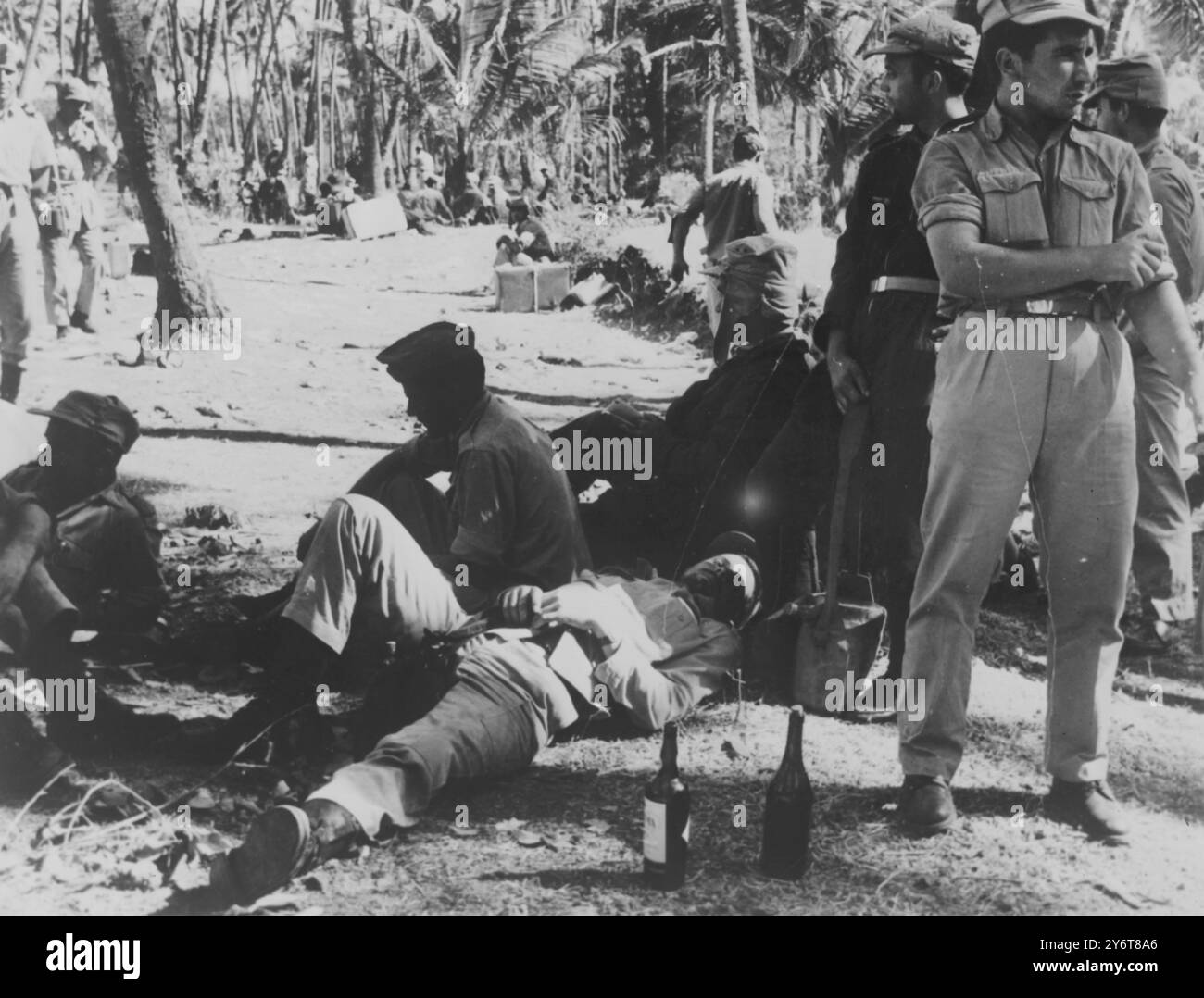 GOA CAPTURED PORTUGUESE SOLDIERS SLEEPING 24 DECEMBER 1961 Stock Photo ...
