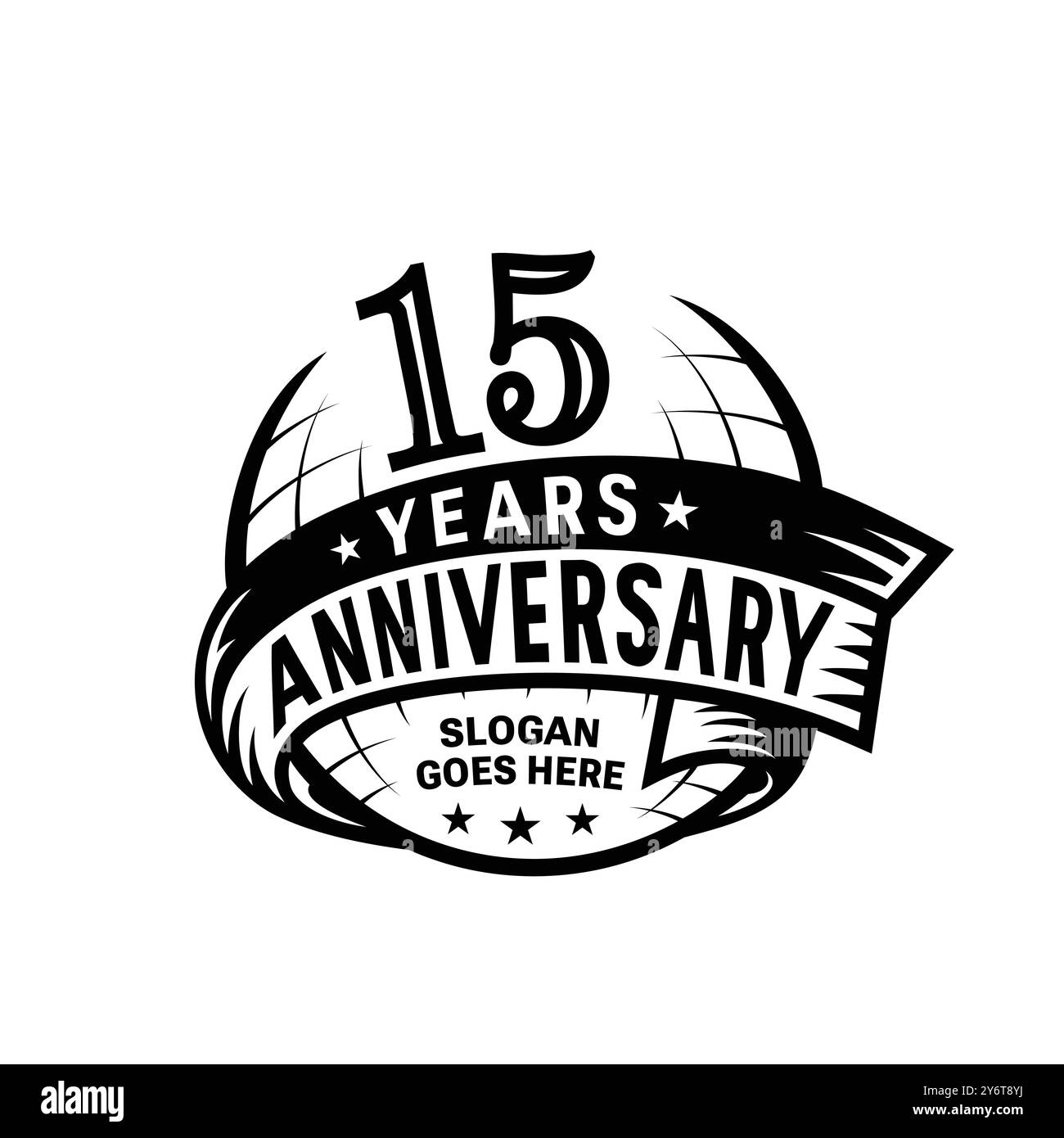 15 years anniversary design template. 15th logo. Vector and ...
