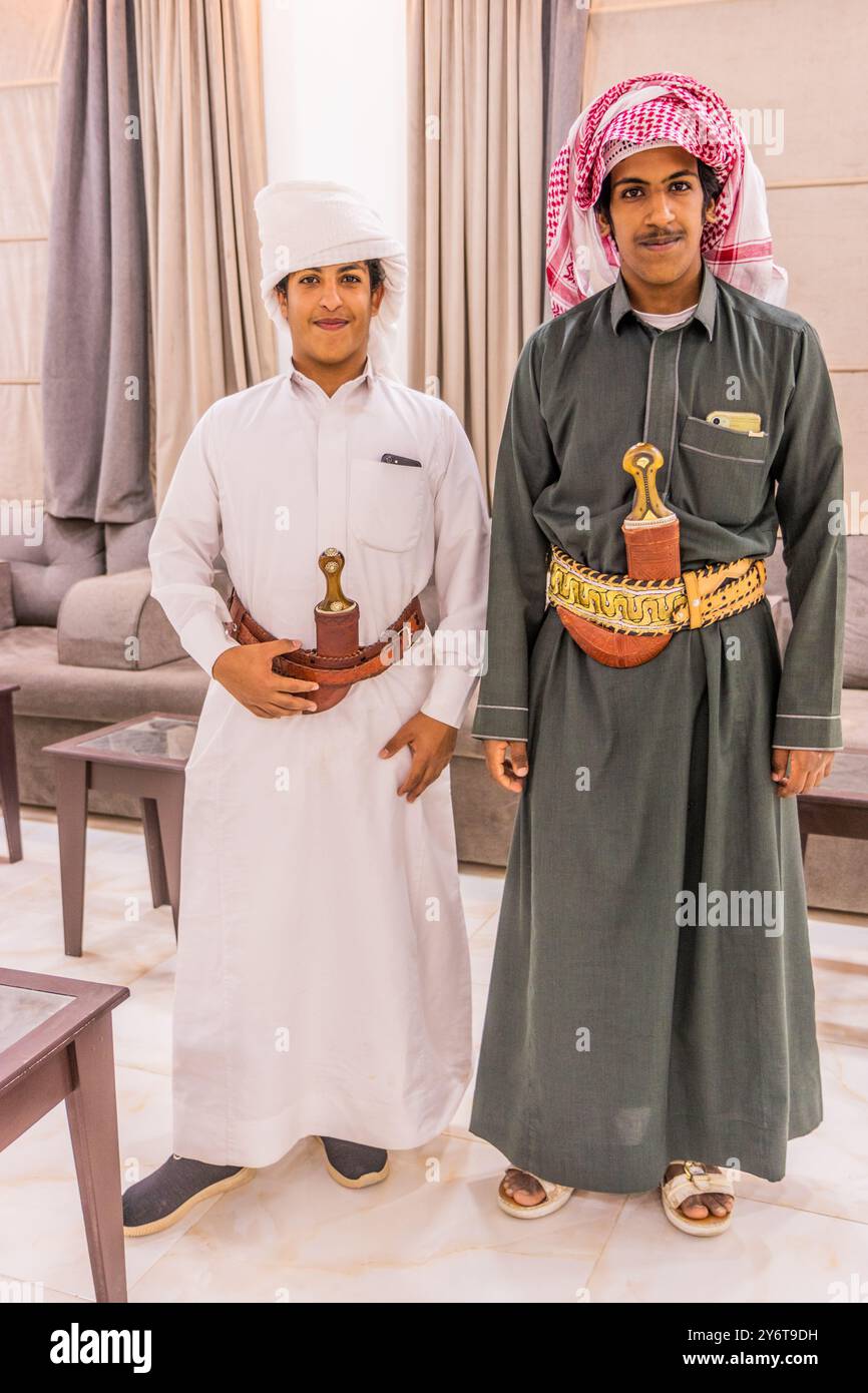 NAJRAN, SAUDI ARABIA - NOVEMBER 26, 2021: Members of Yam tribe in ...