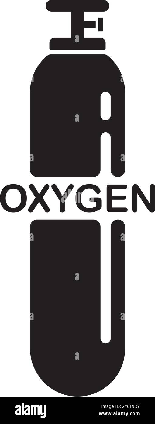 Oxygen cylinder icon vector illustration logo design Stock Vector Image ...