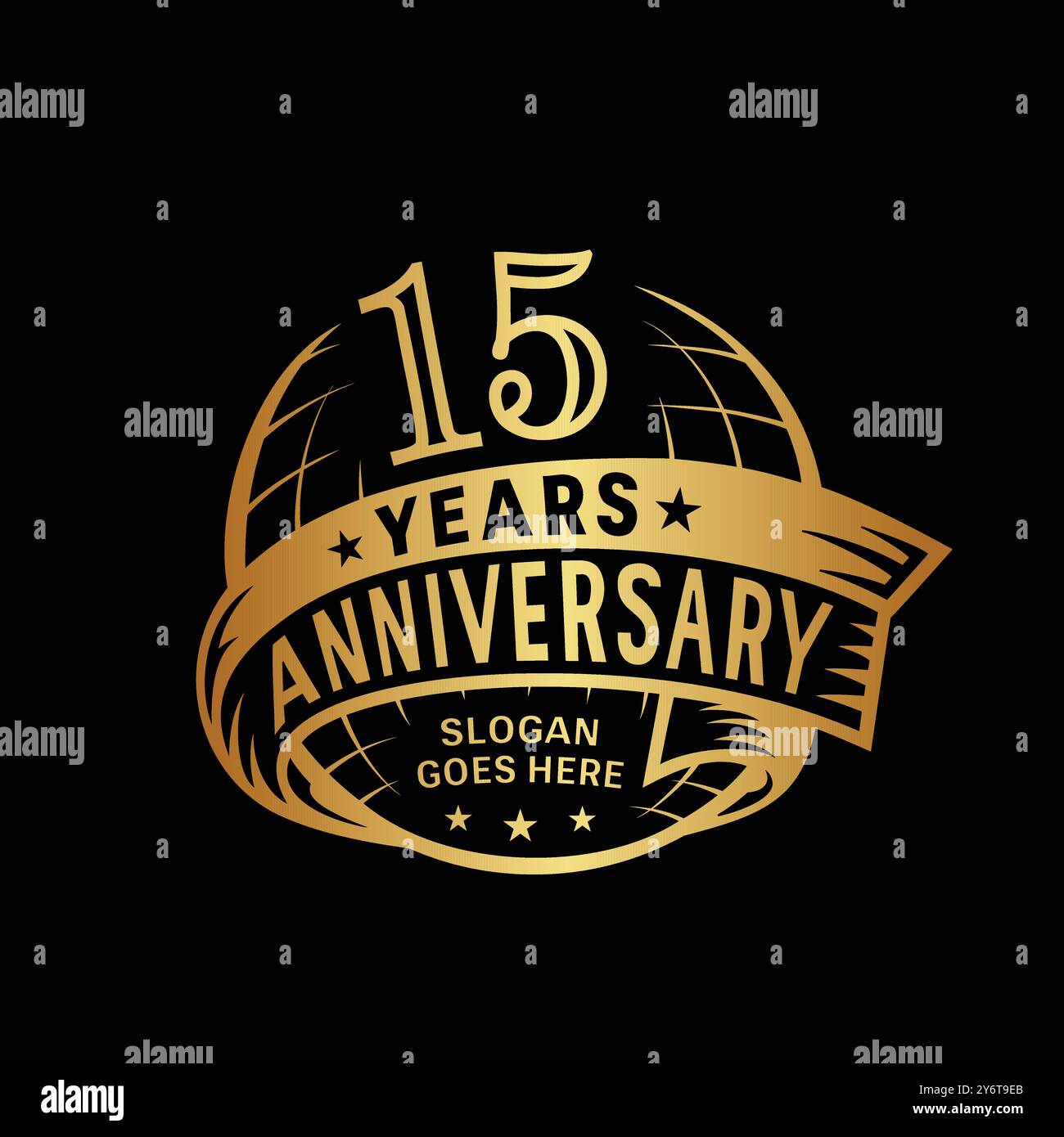 15 years anniversary design template. 15th logo. Vector and ...
