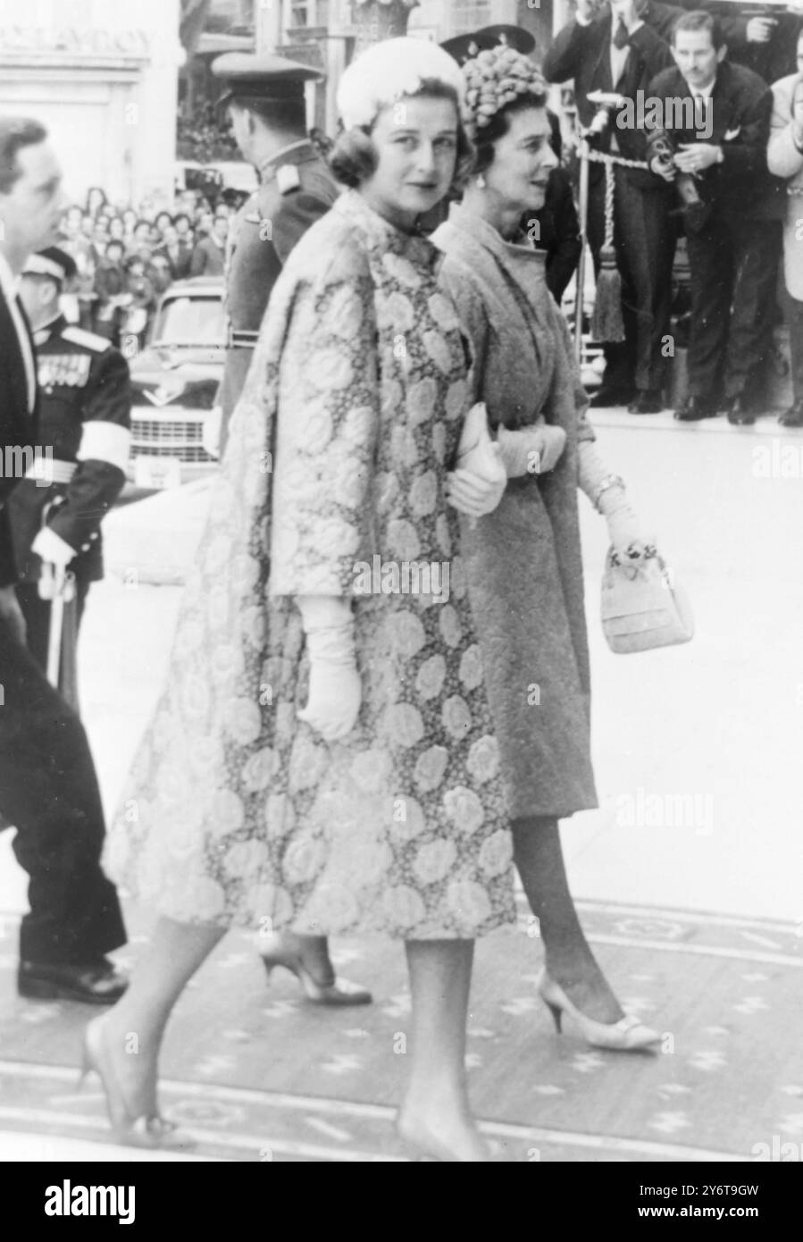 PRINCESS ALEXANDRA AND PRINCESS MARINA IN ATHENS 14 DECEMBER 1961 Stock ...