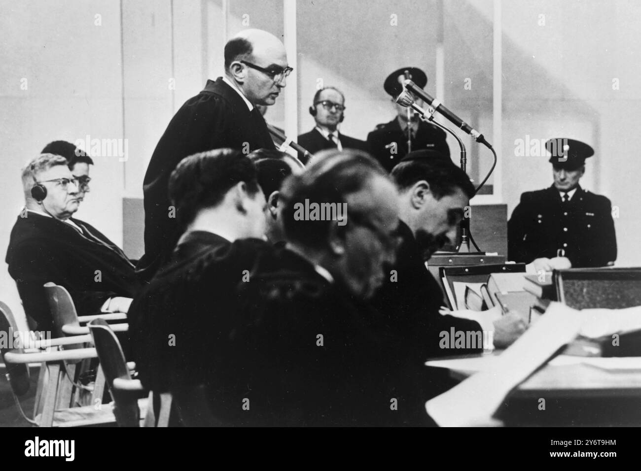 GIDEON HAUSNER PROSECUTION AT NAZI ADOLF EICHMANN TRIAL IN JERUSALEM ...