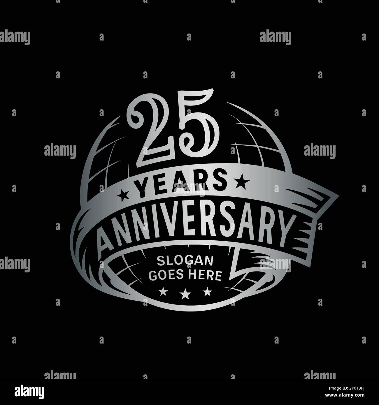 25 years anniversary design template. 25th logo. Vector and ...