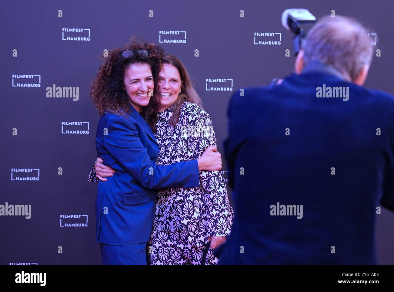26 September 2024, Hamburg: Malika Rabahallah (l), Festival Director ...