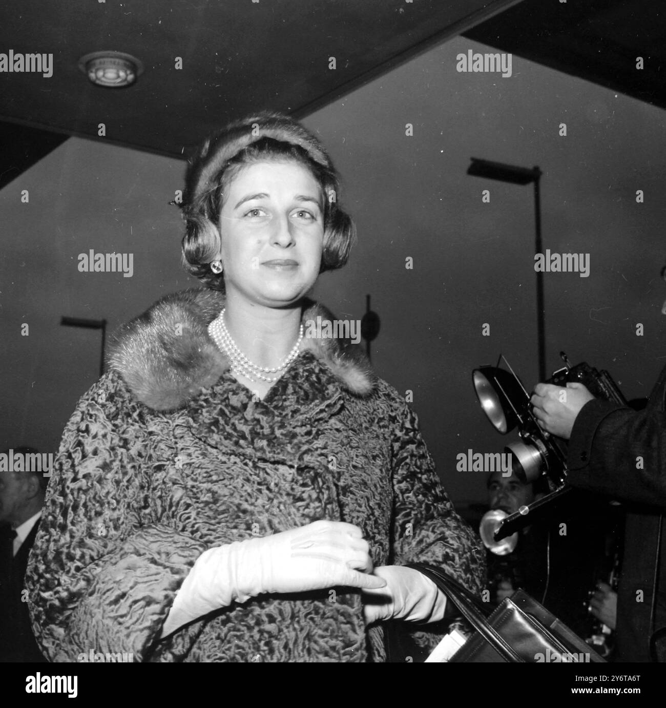 PRINCESS ALEXANDRA AT LONDON AIRPORT ON HER WAY TO ATHENS 13 DECEMBER ...