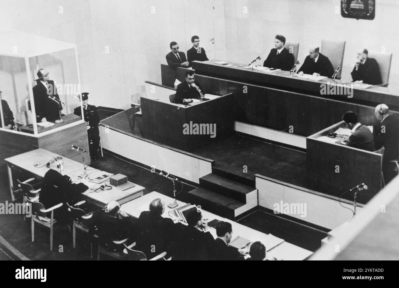 NAZI ADOLF EICHMANN TRIAL IN JERUSALEM 11 DECEMBER 1961 Stock Photo - Alamy