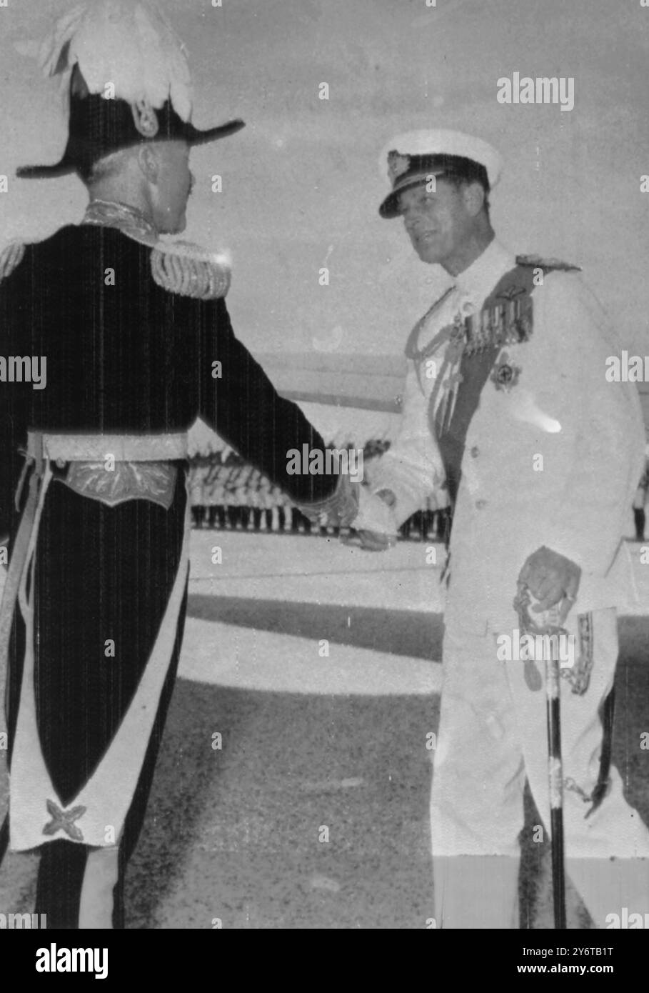 THE DUKE OF EDINBURGH PRINCE PHILIP WITH RICHARD TURNBULL IN TANGANYIKA ...