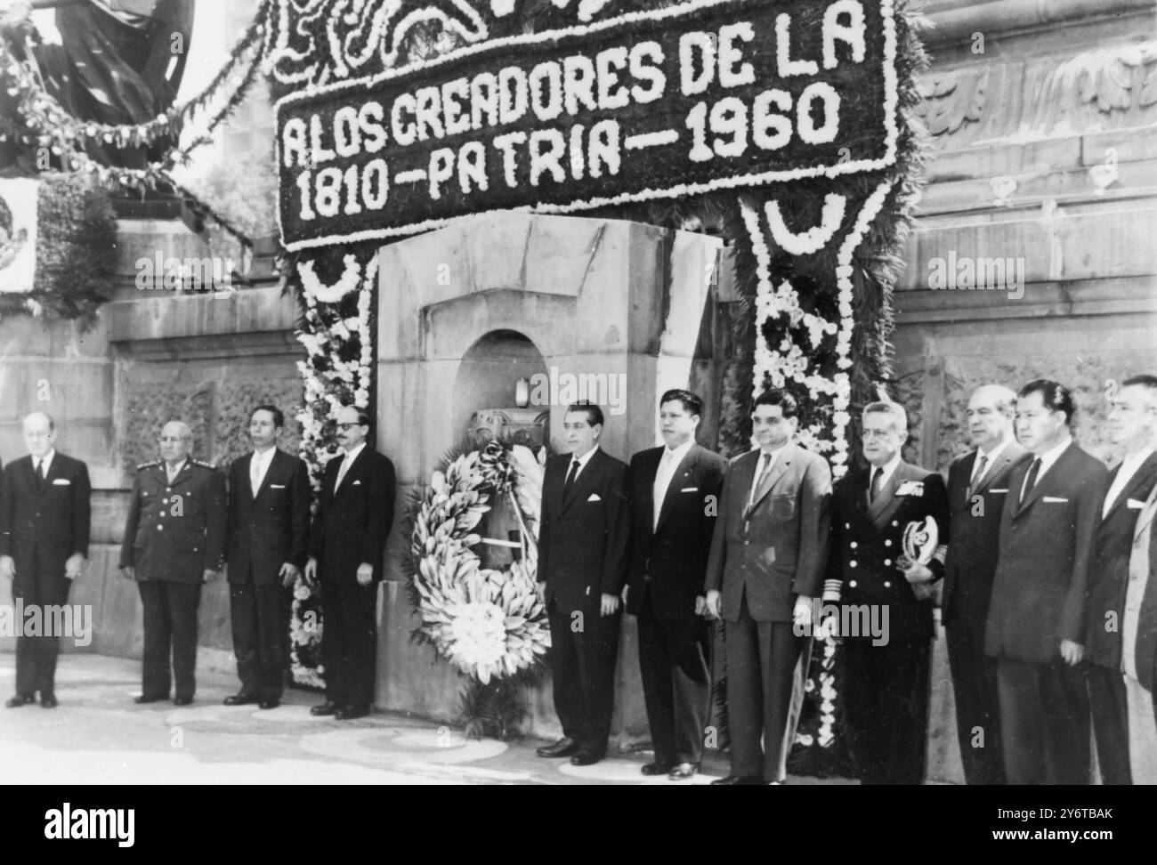 MEXICAN PRESIDENT ADOLFO LOPEZ MATEOS AT 150TH ANNIVERSARY INDEPENDENCE ...