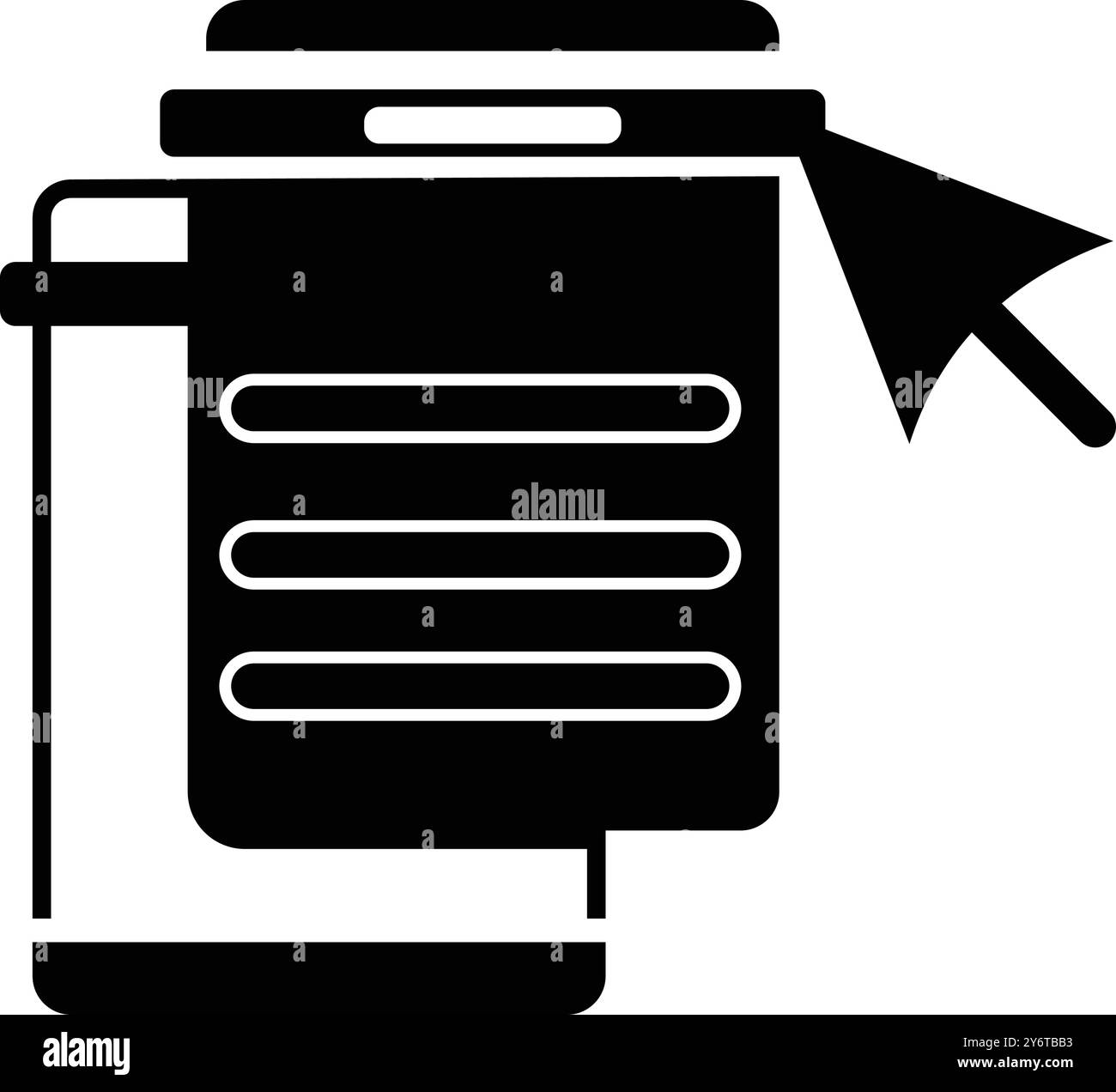 Web Menu Click Menu Nav Bar Menu Scrolling Icon Stock Vector Image