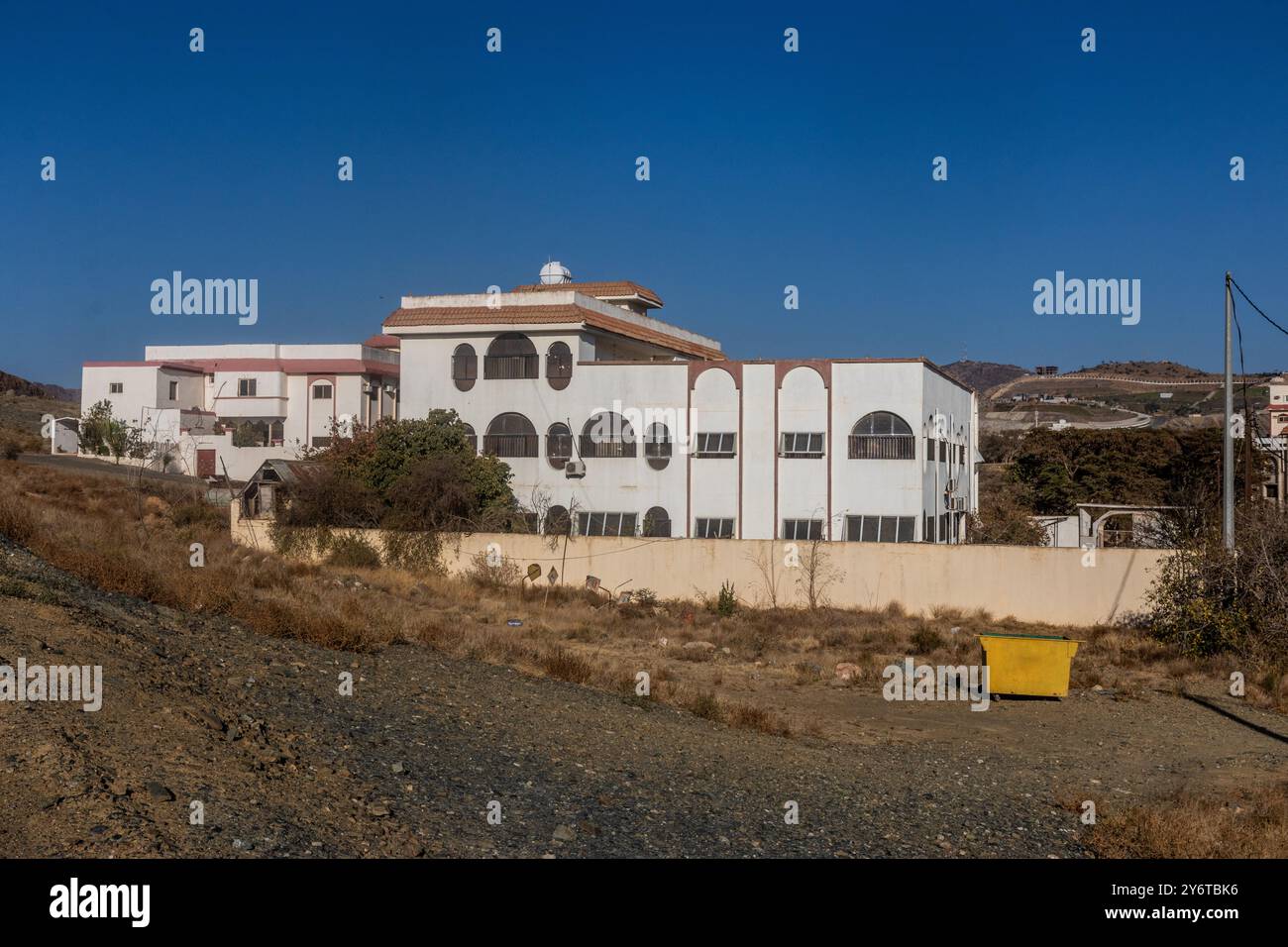 Residential buildings in the suburbs of Al Baha, Saudi Arabia Stock ...