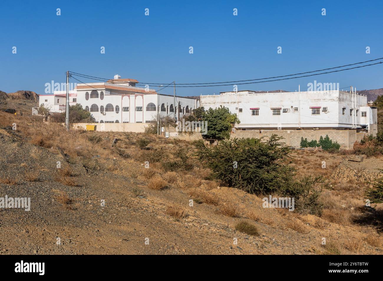 Residential buildings in the suburbs of Al Baha, Saudi Arabia Stock ...