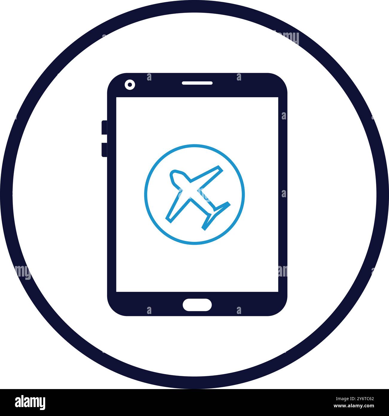 mobile, flight, plane, online, mobile online flight check-in icon Stock ...