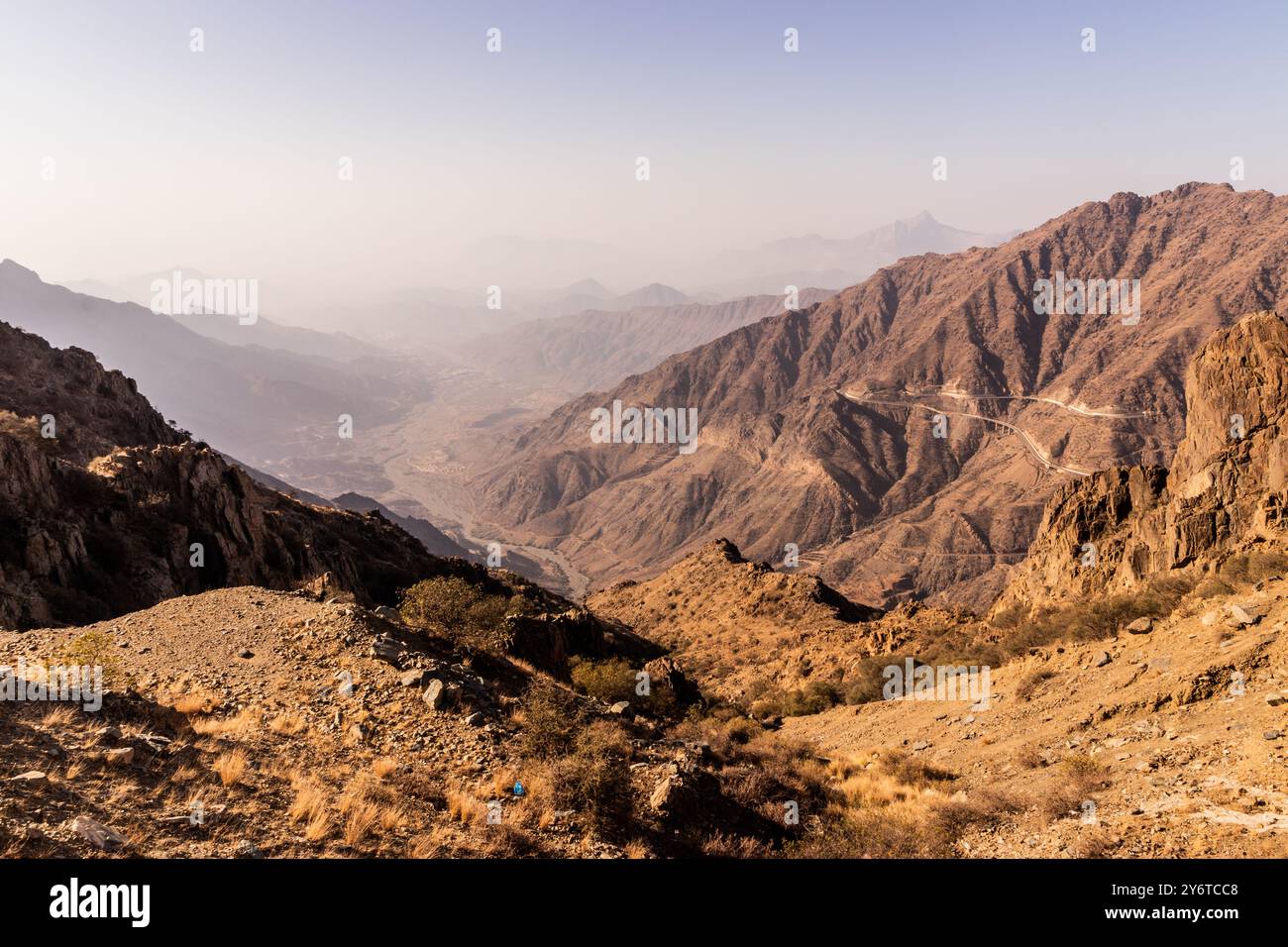 Deep valley in Sarawat mountains near Al Baha, Saudi Arabia Stock Photo ...