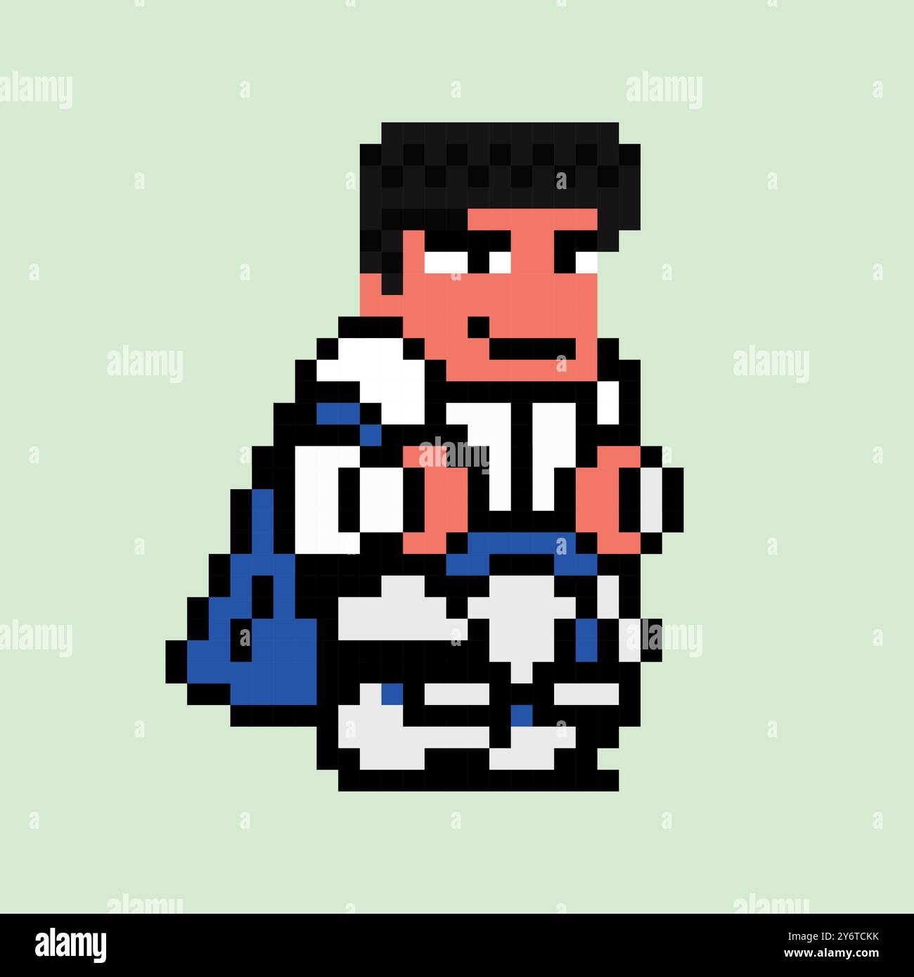 Chracter 2D, style beat 'em up, Japan, Lifestyle, Hero guy Stock Vector ...