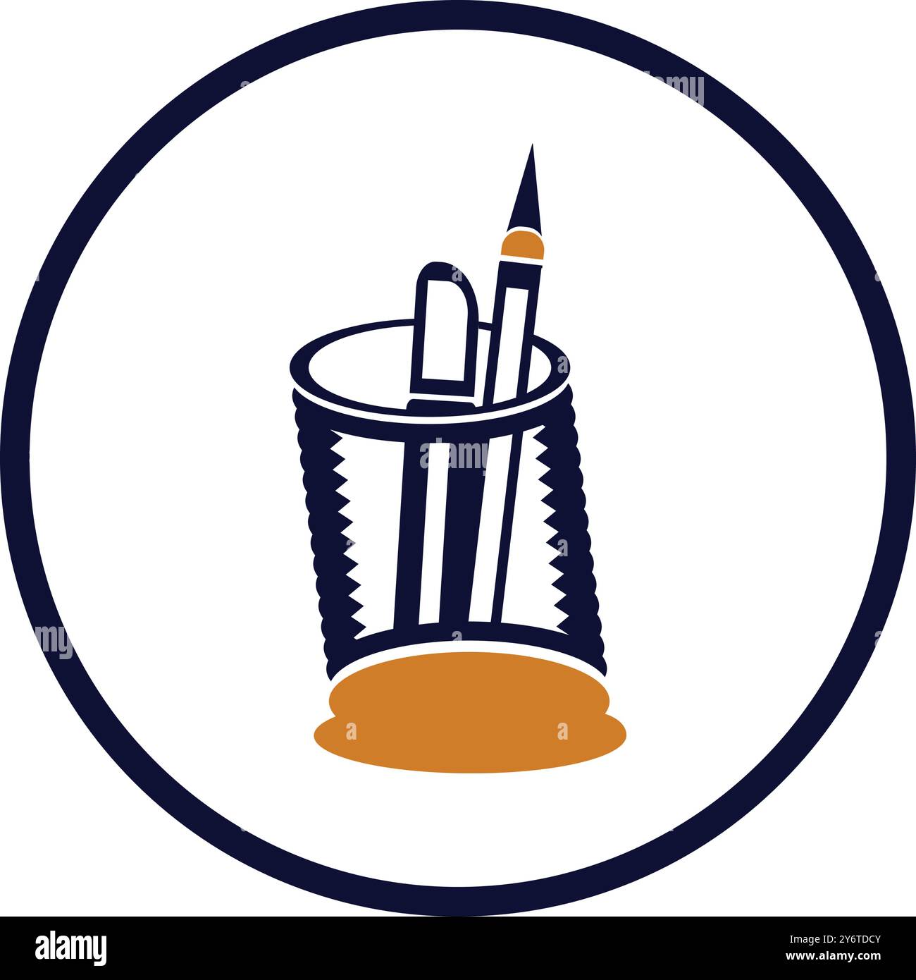 pen, pencil, holder, ruler, scale, pen holder icon Stock Vector Image ...