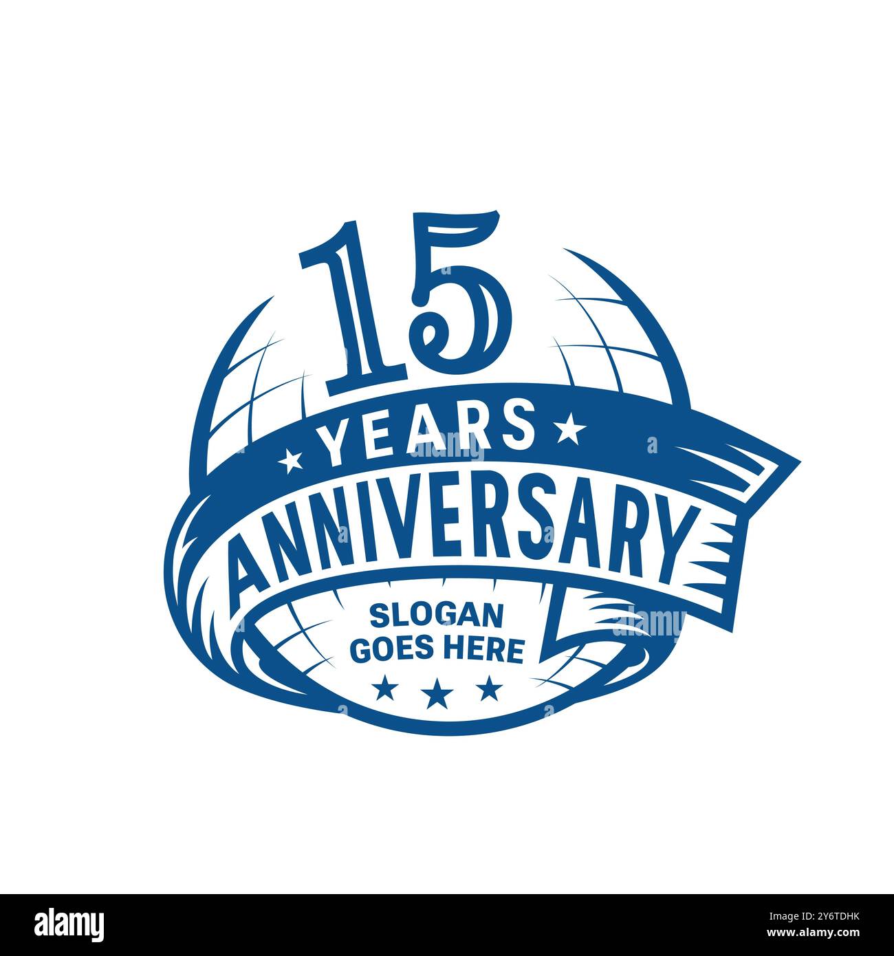 15 years anniversary design template. 15th logo. Vector and ...