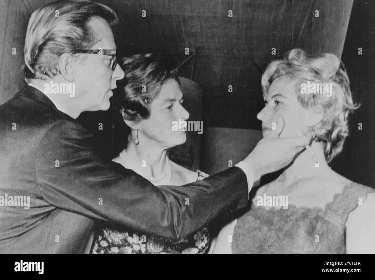 SWEDISH ACTRESS INGRID BERGMAN WITH HUSBAND LARS SCHMIDT AND FULLER ...