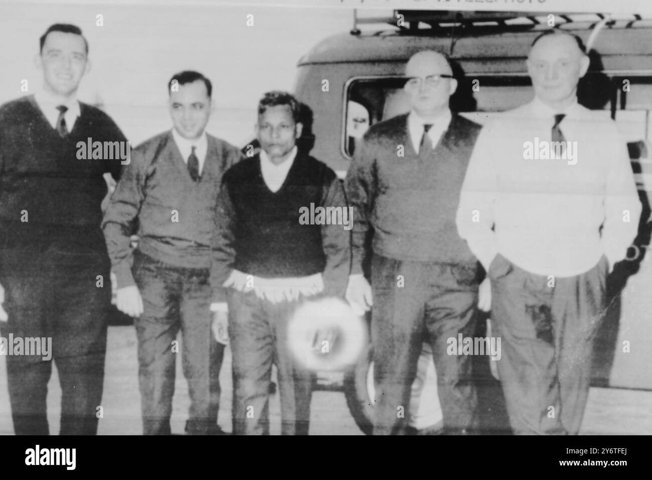 SHIP EXPLOSION CLAN KEITH - SURVIVORS 9 NOVEMBER 1961 Stock Photo - Alamy