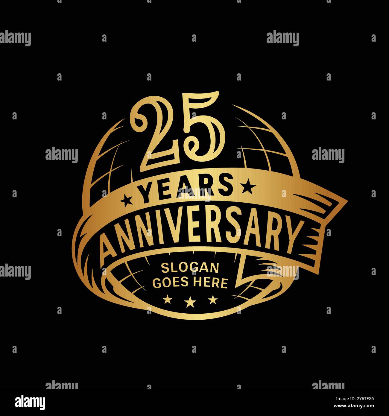 25 years anniversary design template. 25th logo. Vector and illustration Stock Vector Image ...