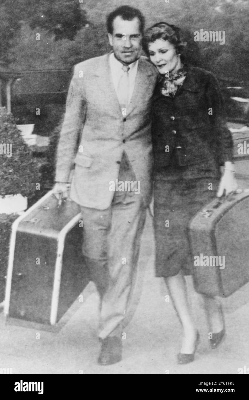 FIRES US EX PRESIDENT RICHARD NIXON AND WIFE LEAVE MANSION DUE TO FIRE ...