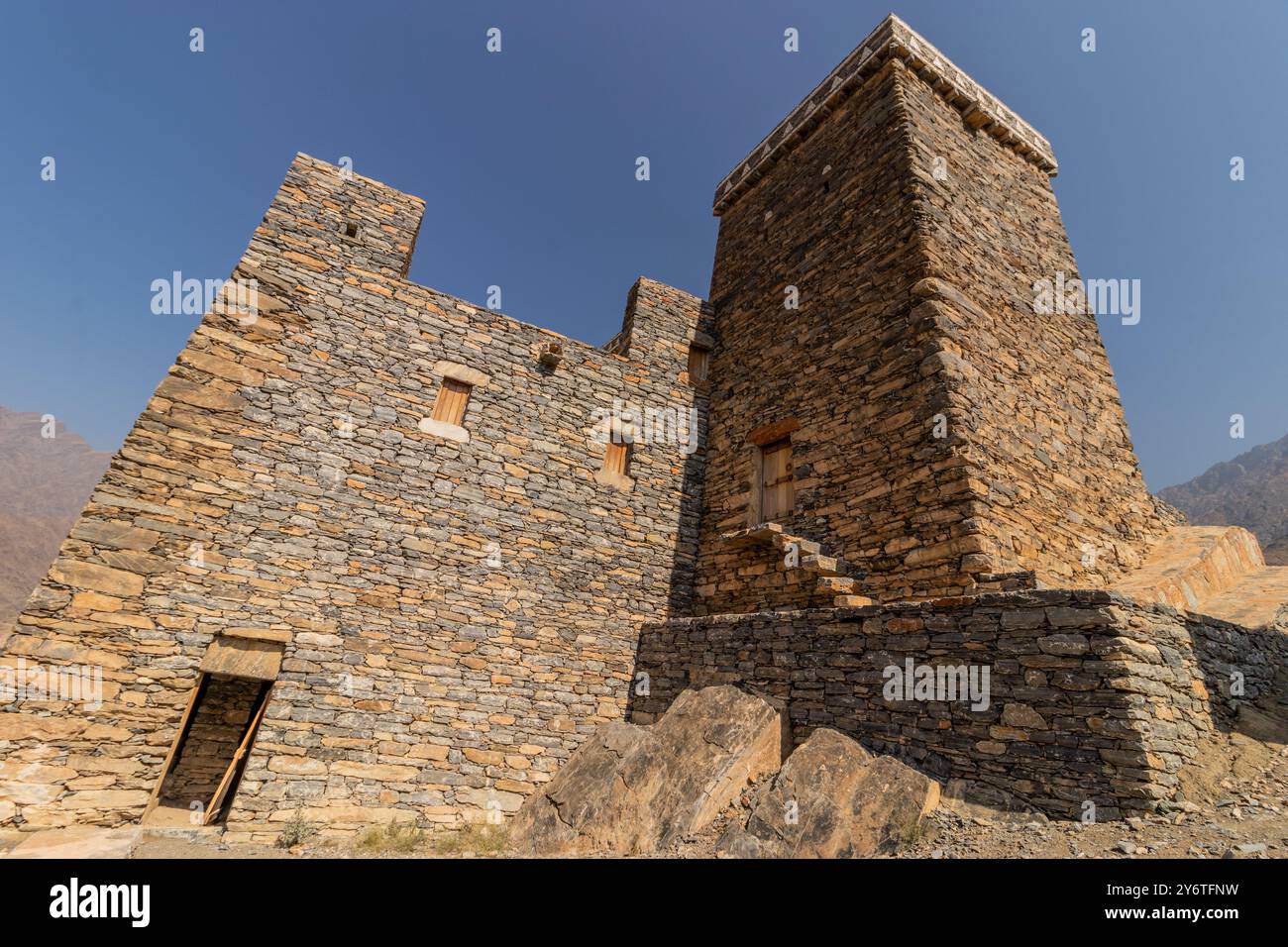 House in ancient Thee Ain ( Dhi Ayn) village, Saudi Arabia Stock Photo ...