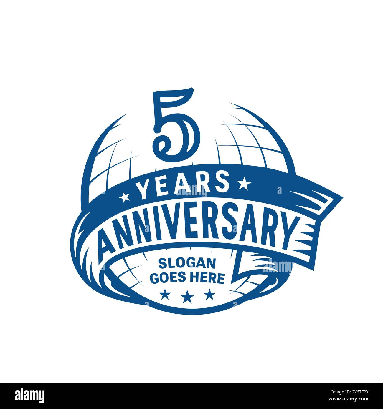 5 years anniversary design template. 5th logo. Vector and illustration ...