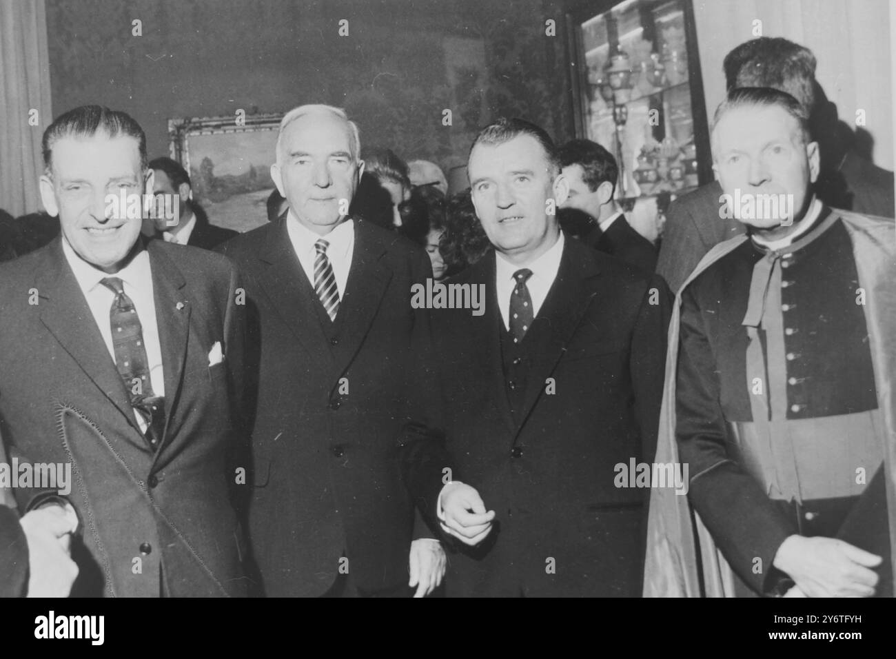 SEAN LEMASS AND THOMAS CUMMINGS AT IRISH EMBASSY RECEPTION IN ROME / 7 ...
