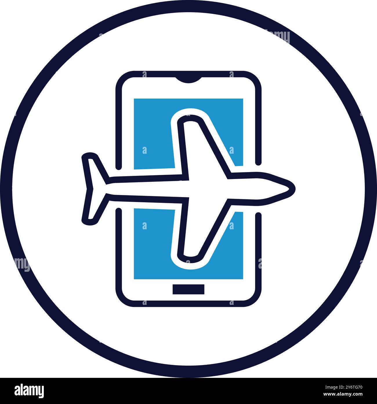 mobile, flight, plane, online, mobile online flight check-in icon Stock ...