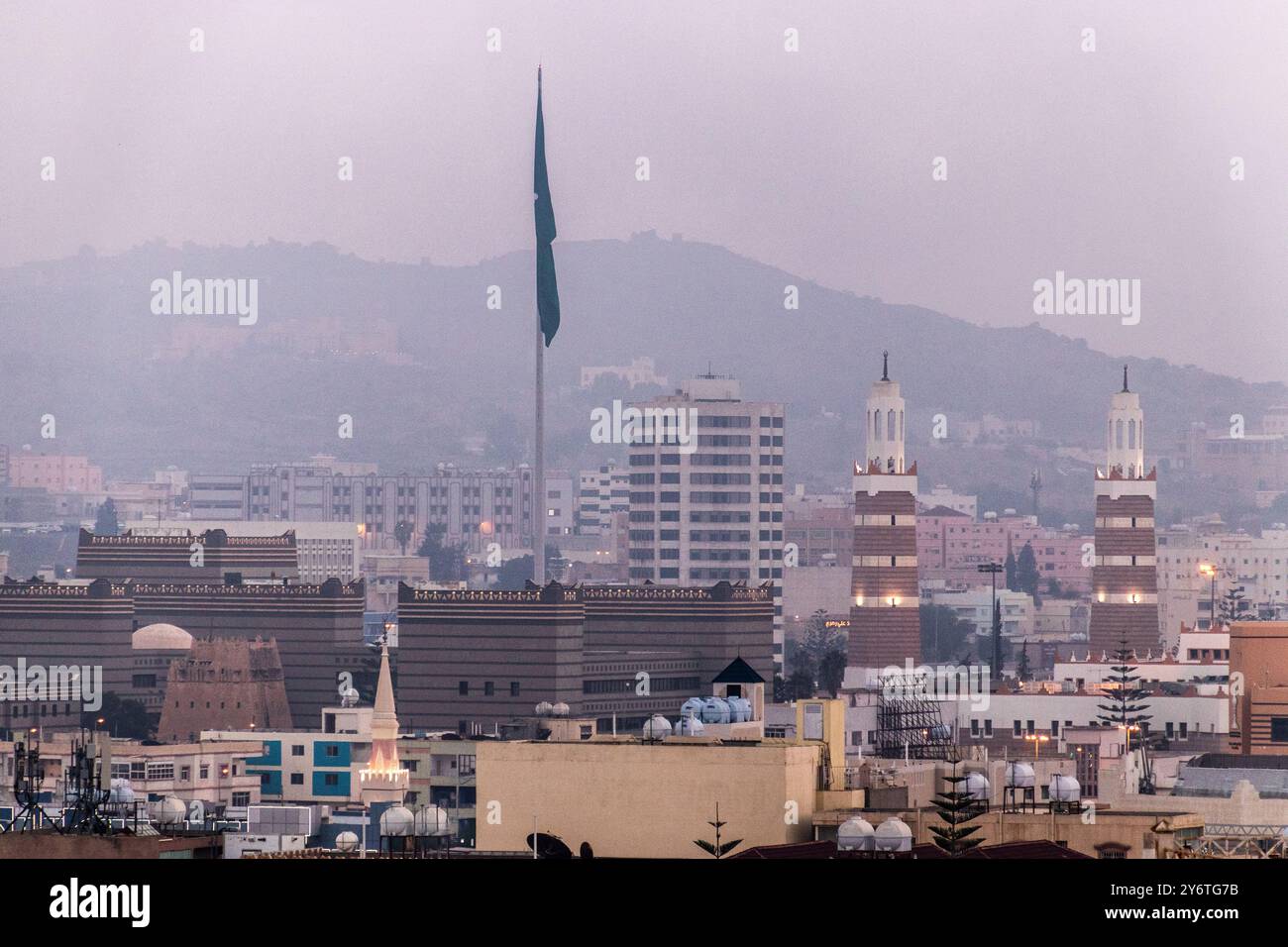 Emirate of Aseer Province building and King Abdulaziz Grand Mosque in ...
