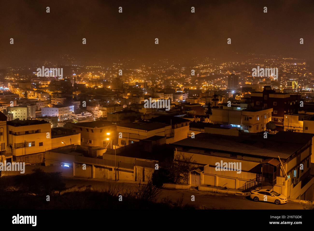 Night aerial view of Abha, Saudi Arabia Stock Photo - Alamy