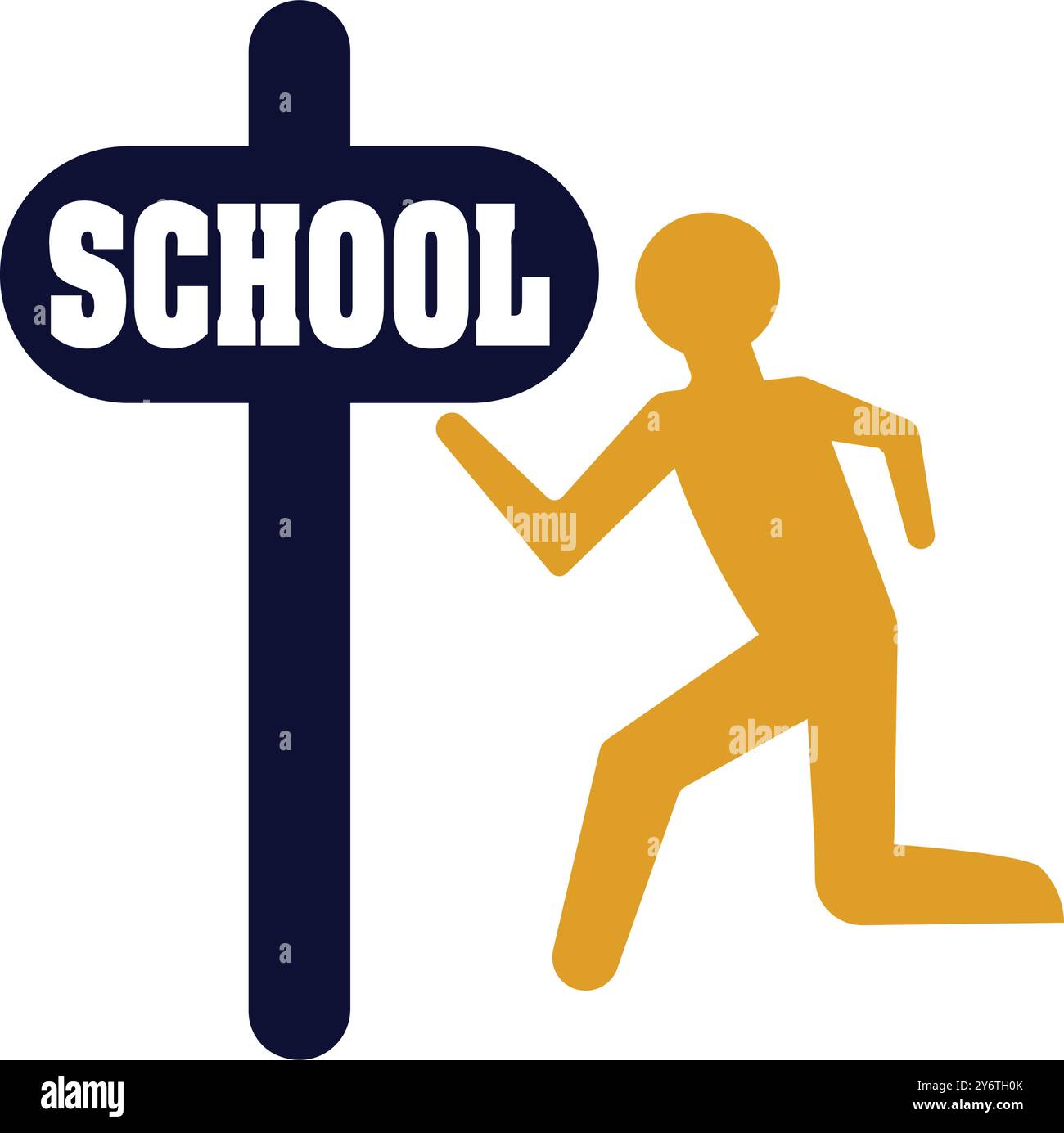 Students crossing sign Stock Vector Images - Alamy