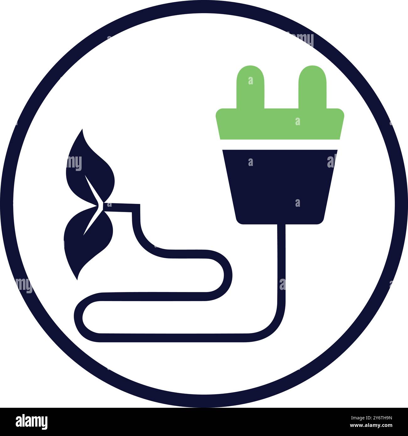 plug, leaf, plant, tree, eco plug, plug with leaf icon Stock Vector ...