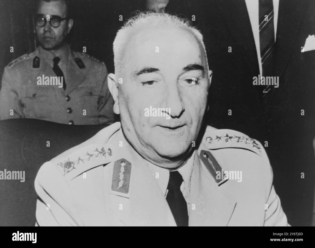 GENERAL CEMAL GUREL OF TURKEY 23 OCTOBER 1961 Stock Photo - Alamy