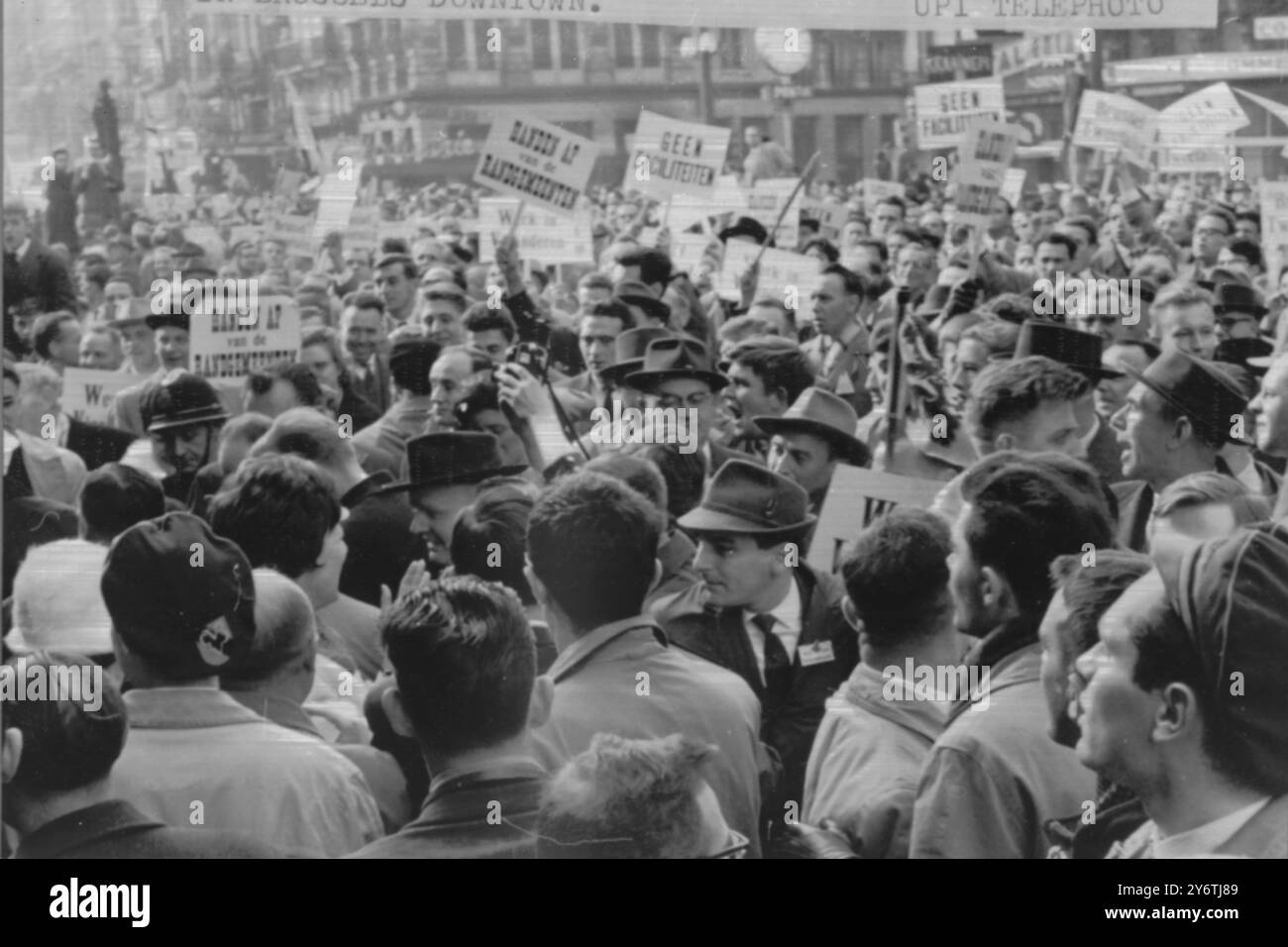 DEMONSTRATIO FLEMISH COUNTER DEMONSTRATIONS 22 OCTOBER 1961 Stock Photo ...