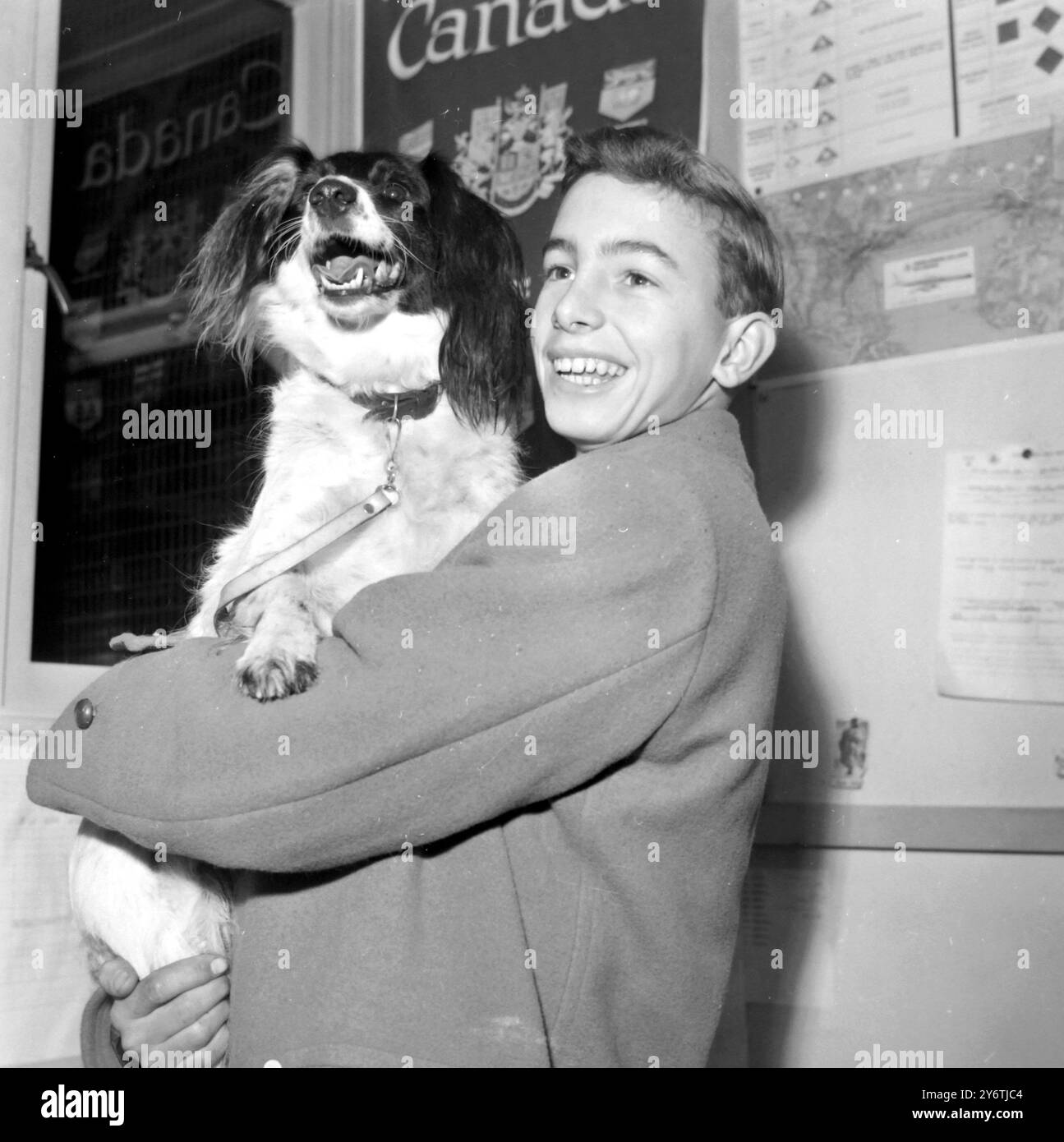 PETER NORTHTCOTE WITH A DOG / 20 OCTOBER 1961 Stock Photo - Alamy