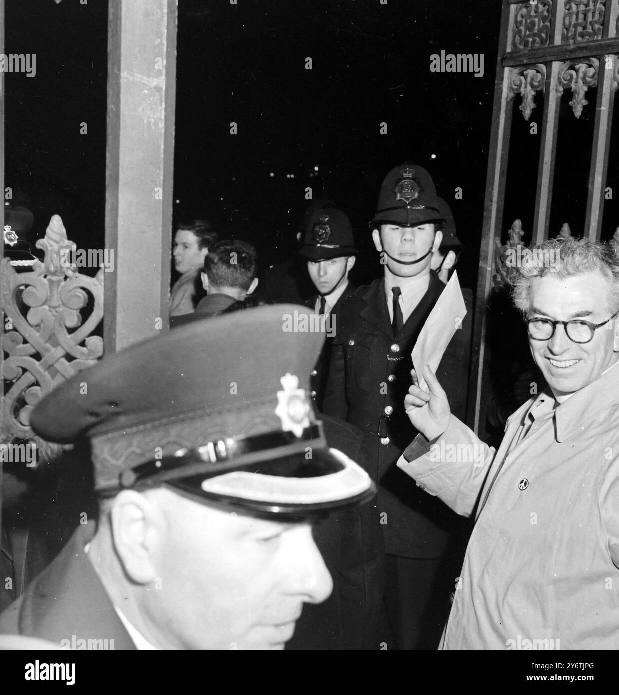 DEMONSTRATION BAN THE BOMB - CANON JOHN COLLINS IN LONDON PROTEST ...