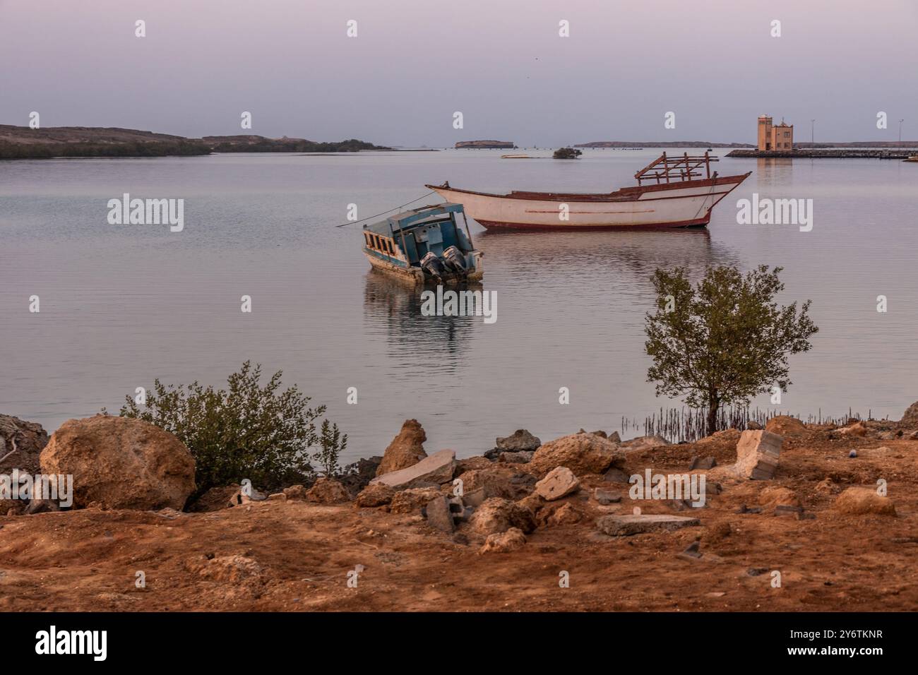 Small boats in a port of Farasan island, Saudi Arabia Stock Photo - Alamy